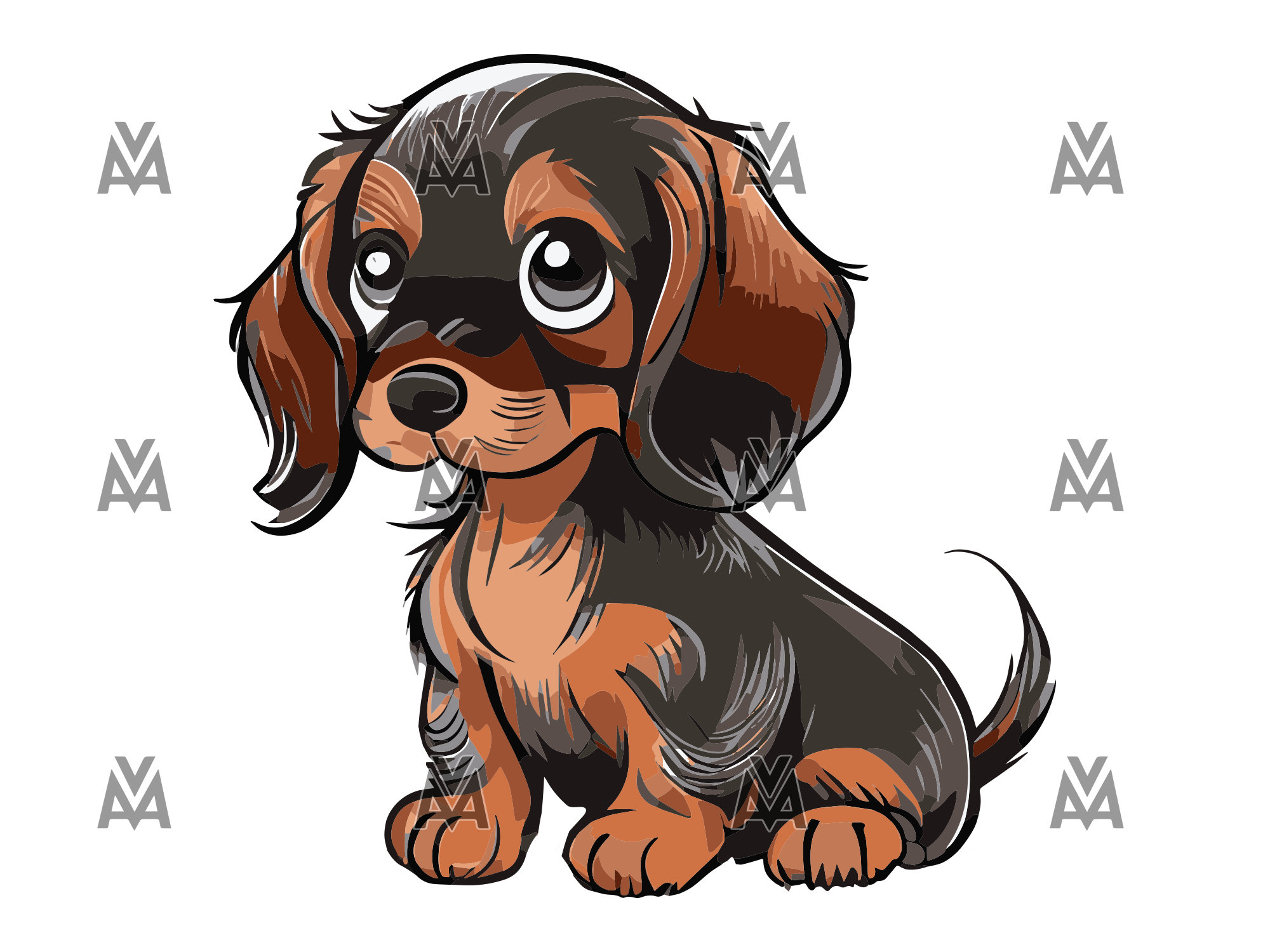 Dachshund Puppies, SVG, PNG, Vector, Cute Weiner Dog Adorable Dogs ...