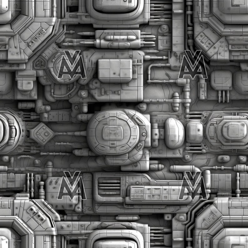 Science Fiction Space Seamless Tiles Background Texture Design Bundle ...