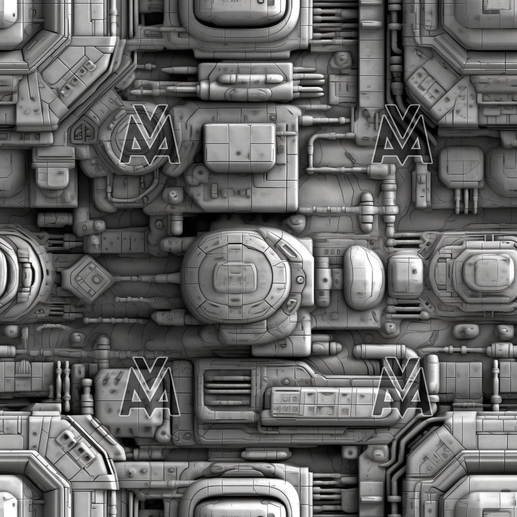 Science Fiction Space Seamless Tiles Background Texture Design Bundle ...