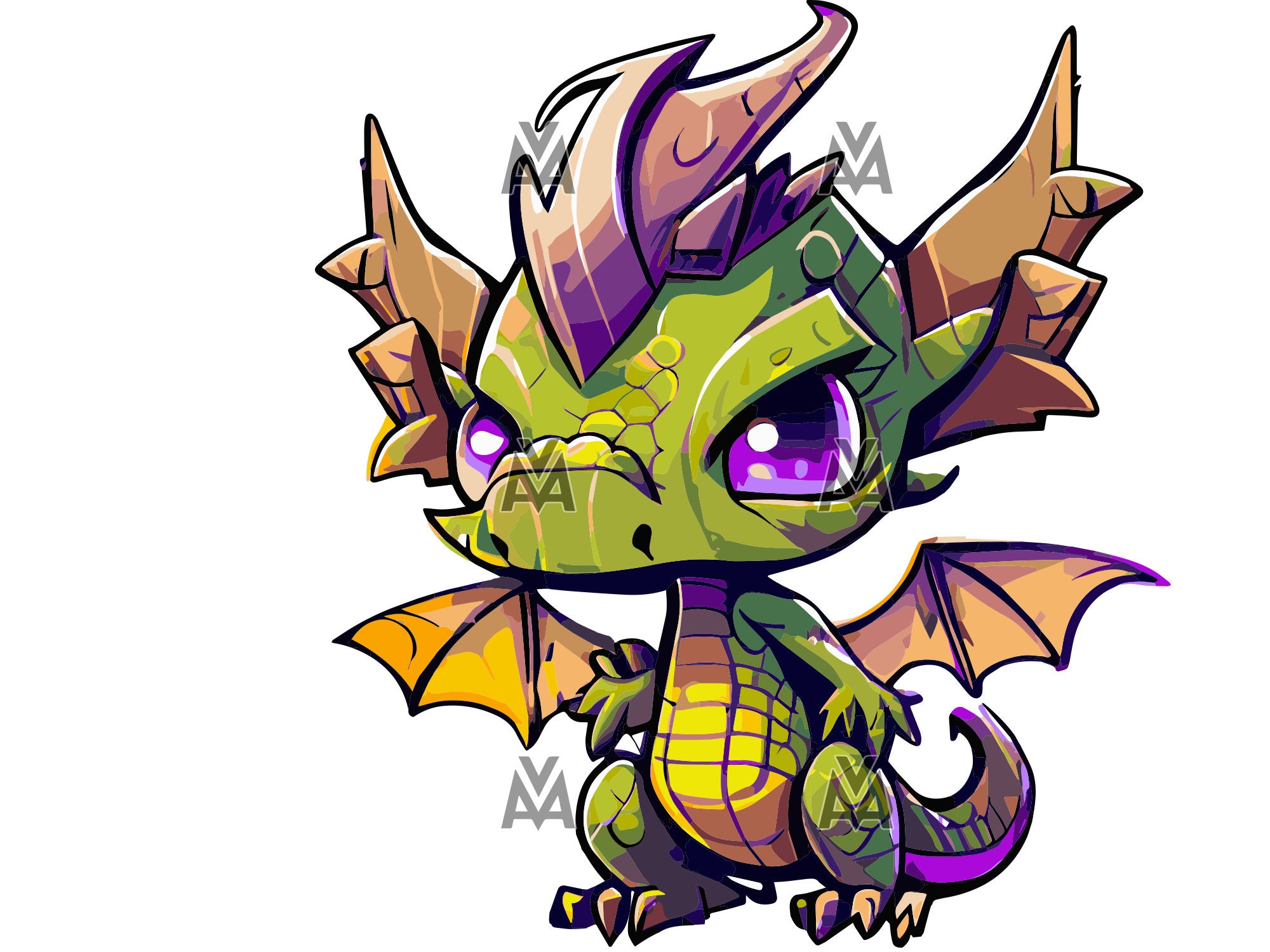 Baby Dragons SVG DTG Vector Scalable Graphic Cute Dragons Adorable - Etsy