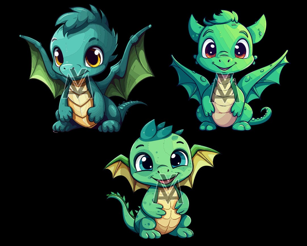 Dragons, Baby Dragon, Cute Dragon, Design Bundle, Svg, Scalable, Vector ...