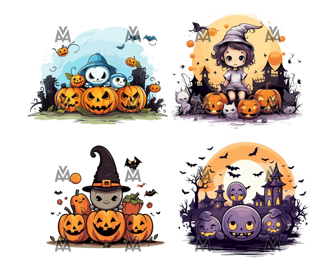 Halloween Design Bundle Halloween Set Spooky Seasonal Fall Scalable ...
