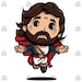 Adorable Cute Chibi Style Jesus Christ, PNG, SVG, Vector, T-shirt ...