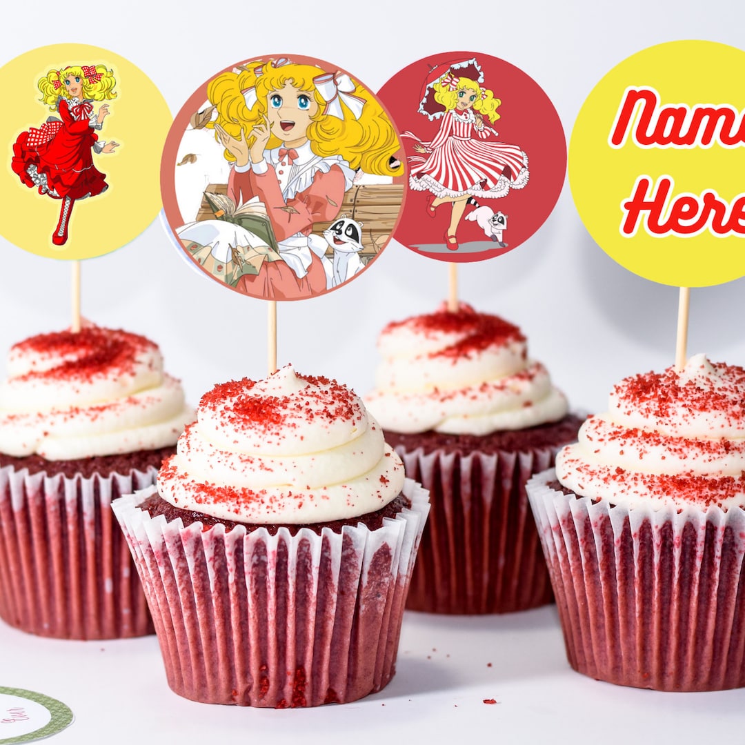 Candy Candy Cupcake Toppers, Anime Party Decorations - Etsy