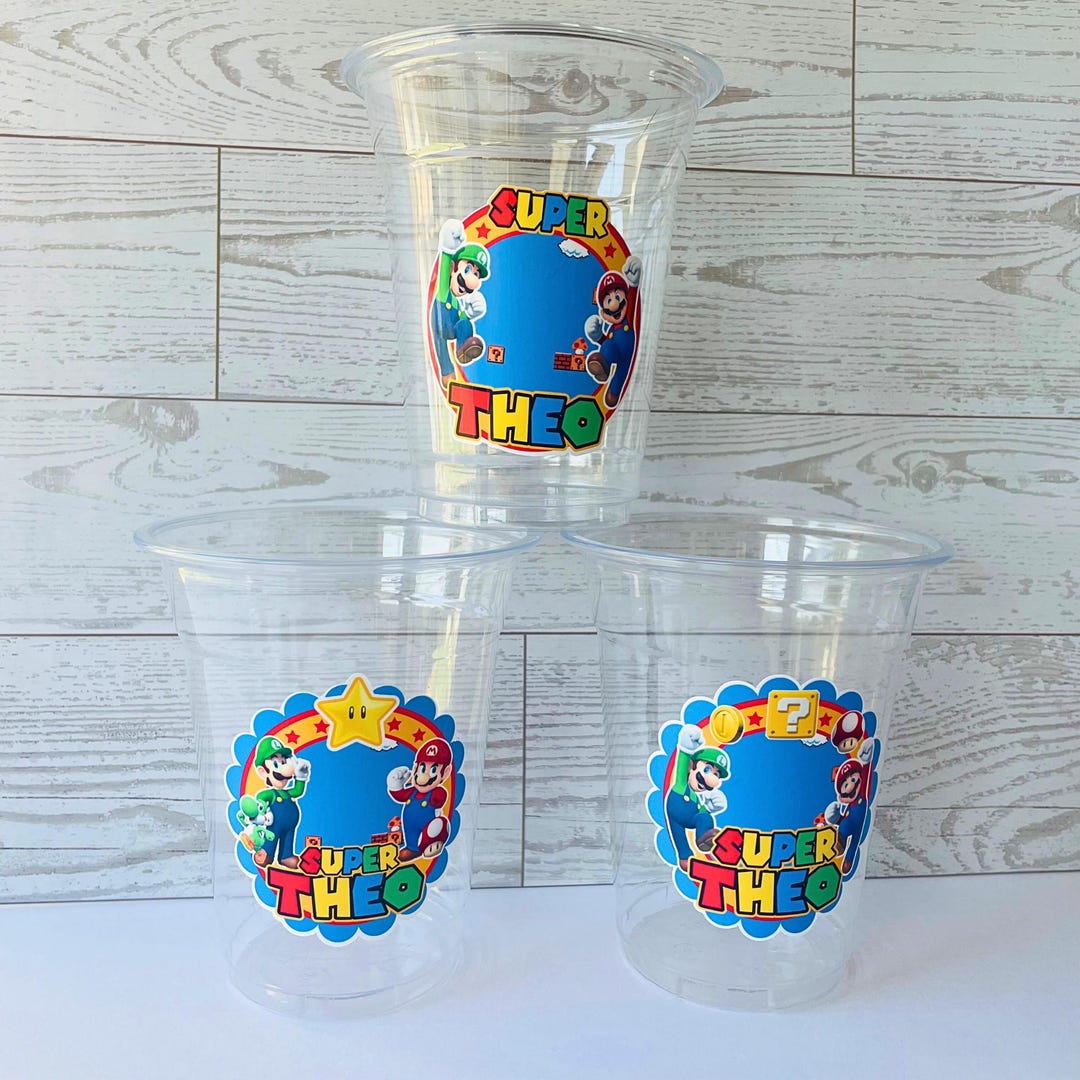 Super Mario Birthday Party Cups, Disposable, 12oz - Etsy