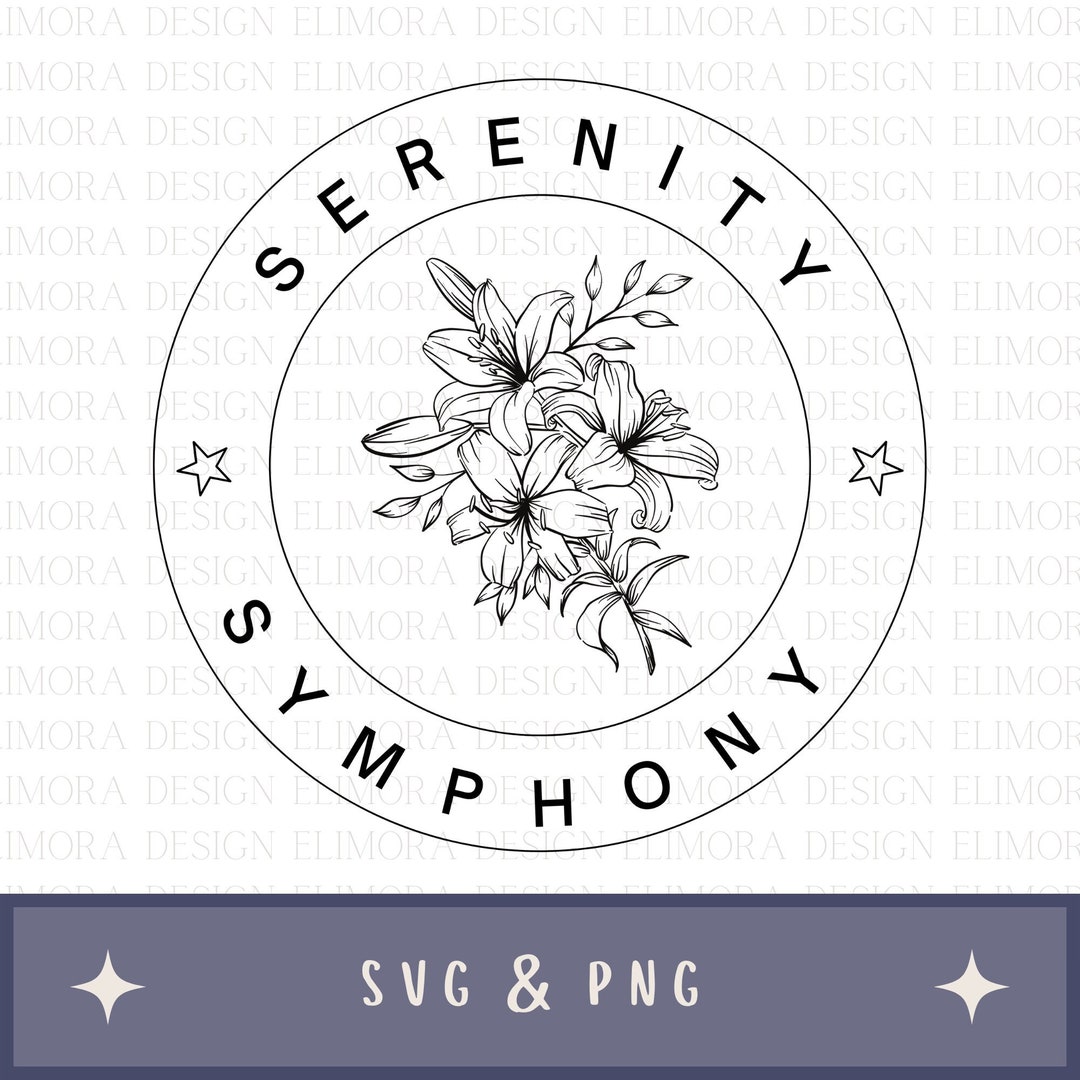 Serenity Symphony Flower SVG, Minimal Svg, Academic Svg - Etsy UK