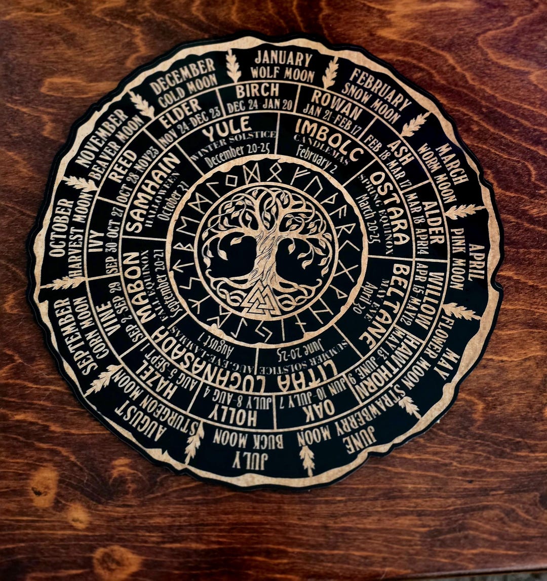 Celtic Tree of Life Calendar (9 Inches Round) - Etsy