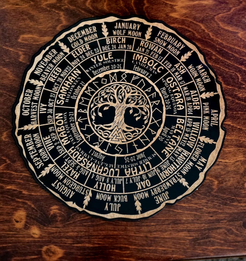 Celtic Tree of Life Calendar (9 Inches Round) - Etsy