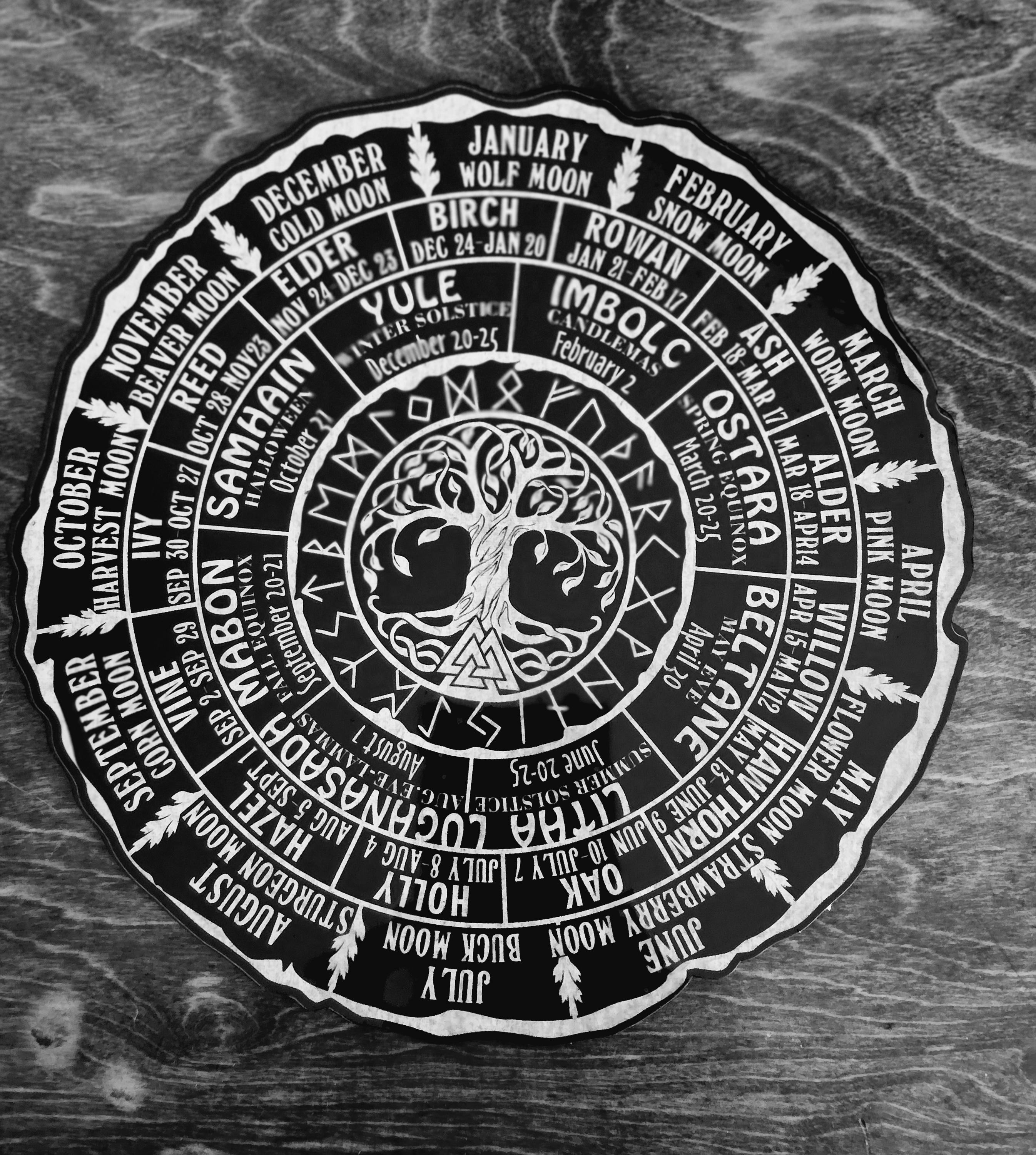 Celtic Tree of Life Calendar (9 Inches Round) - Etsy