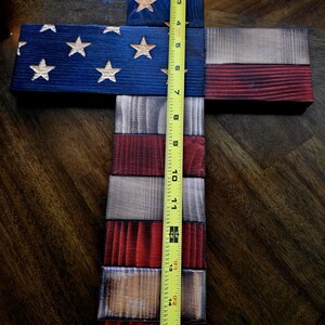 American Flag Wood Cross - Etsy
