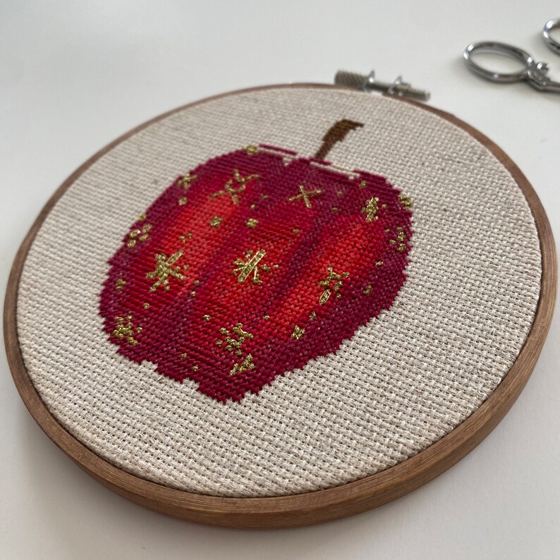 Fantastic Mr. Fox Apple Cross Stitch - Etsy