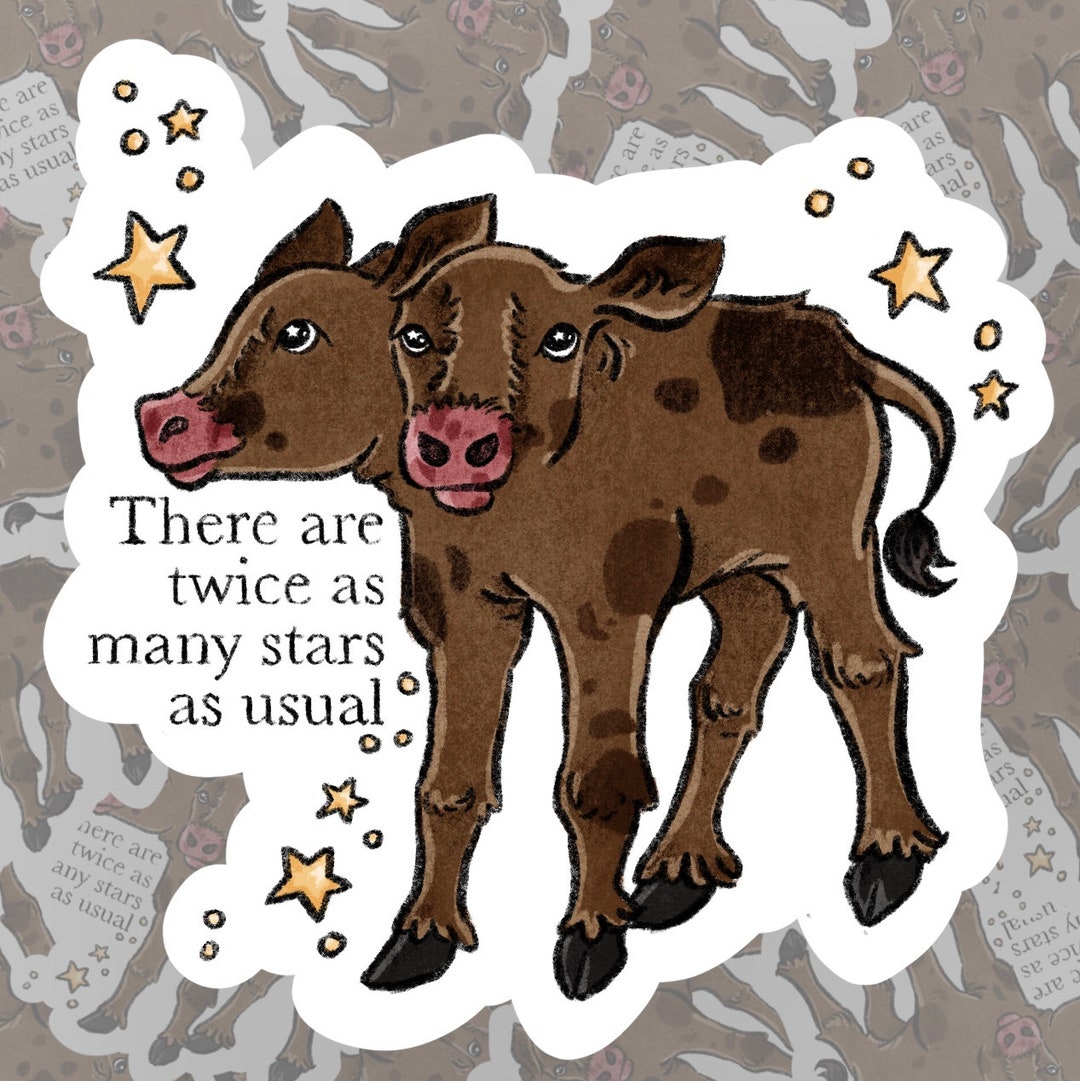 Two Headed Calf A Vinyl Sticker - Etsy