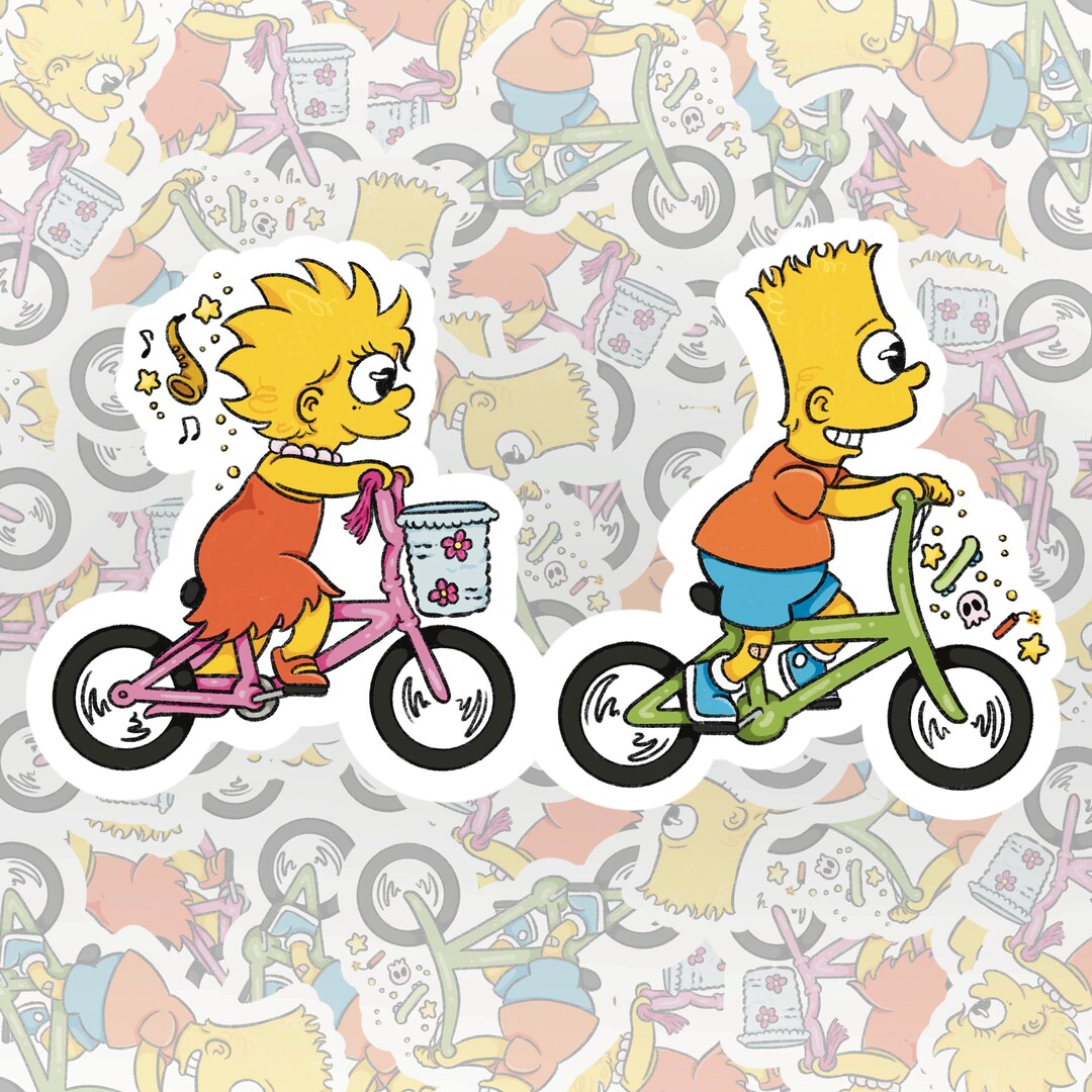 Bart & Lisa - A Simpsons Vinyl Sticker - Etsy