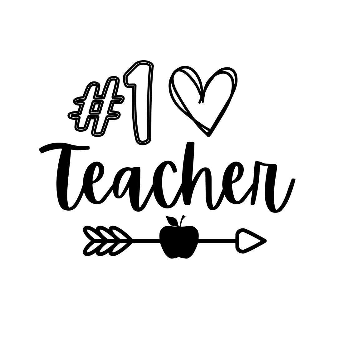 Number 1 Teacher Svg, Teacher Vibes Svg, Teach SVG, Teacher Life Svg ...