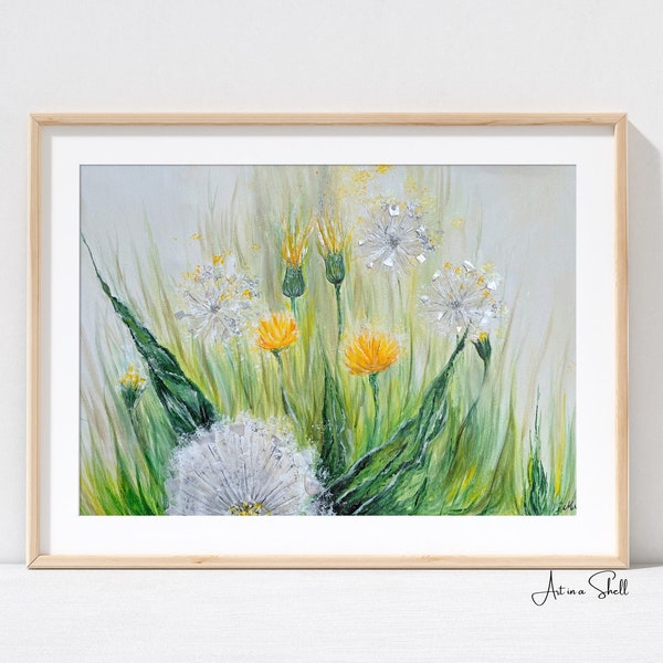 Dandelion Painting - Etsy