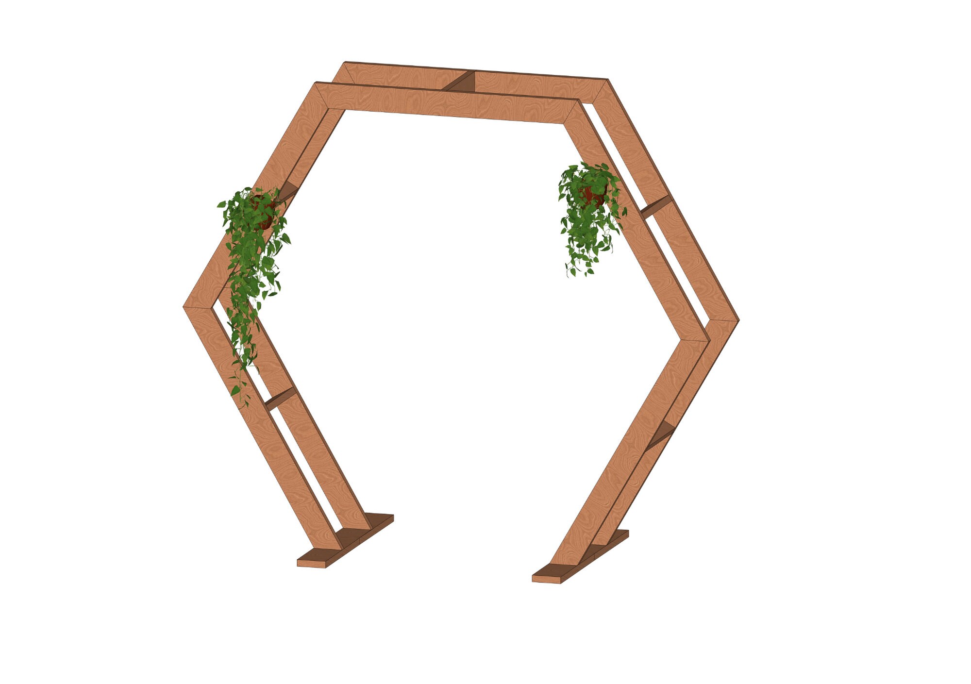 Hexagonal Arch Building Plans - DIY Wedding Arbor-hexagon Wedding Arbor ...