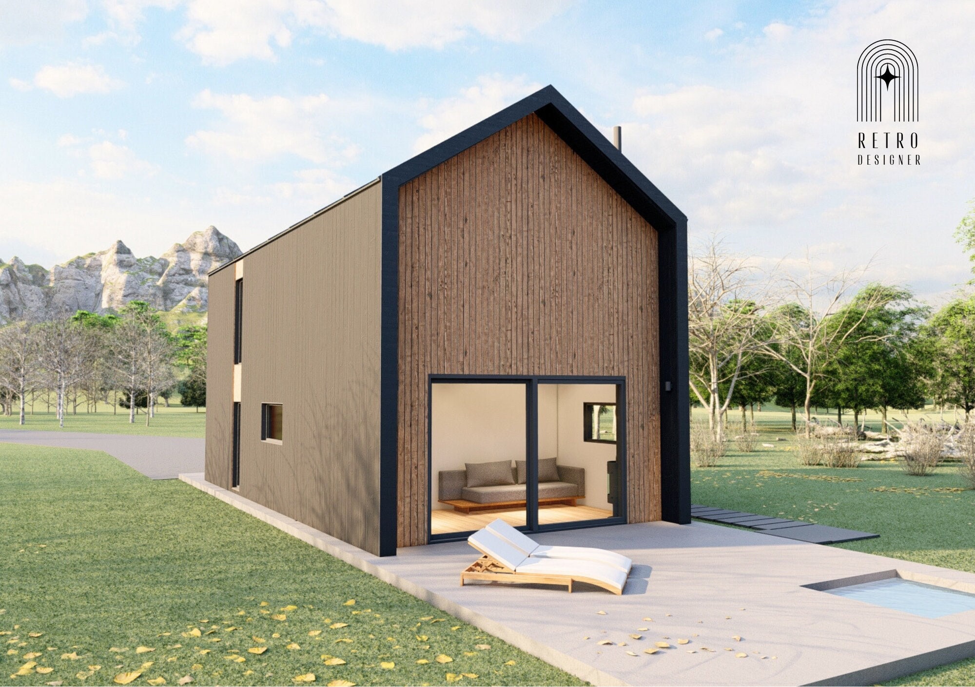 Alpine House 18'x36' Cabin Floor Plans 2 Floor 2 - Etsy