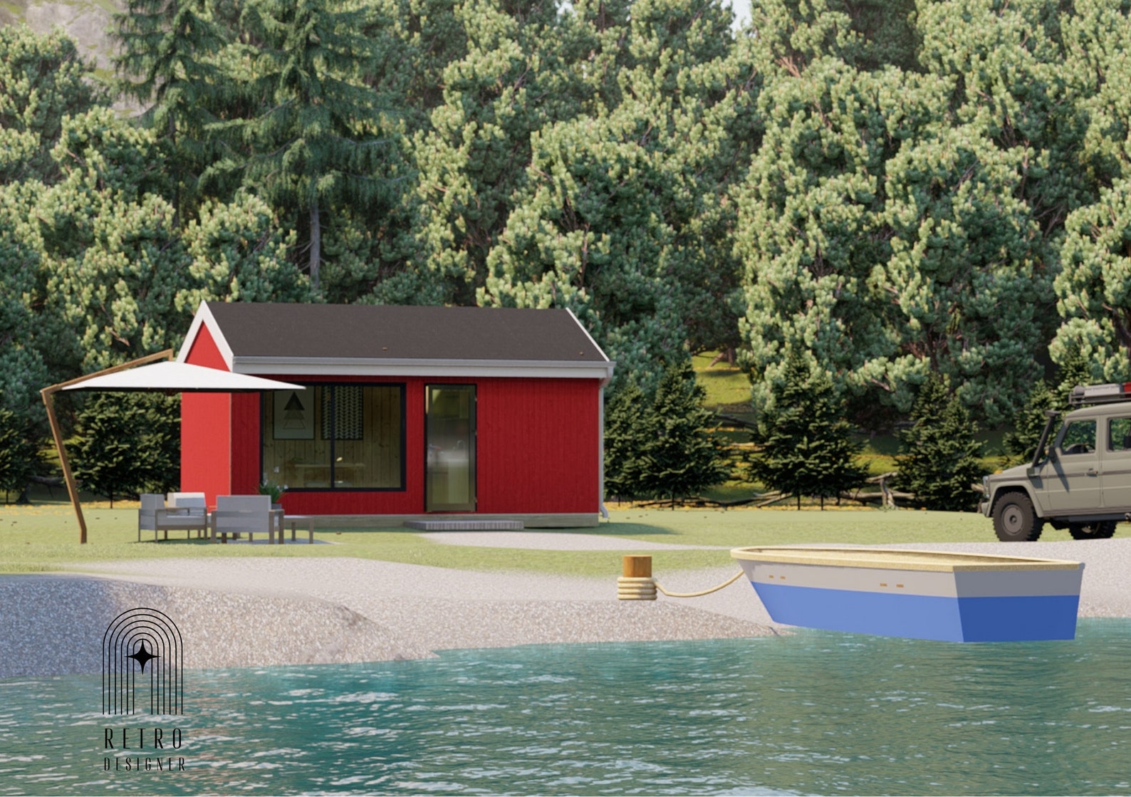 Weekend House 10x20 Plans, Tiny House Plans , Small Cabin Floor Plans ...