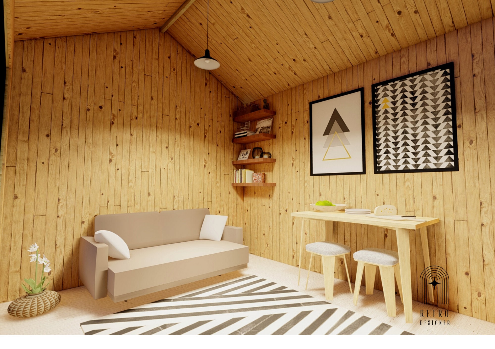 Weekend House 10x20 Plans, Tiny House Plans , Small Cabin Floor Plans ...