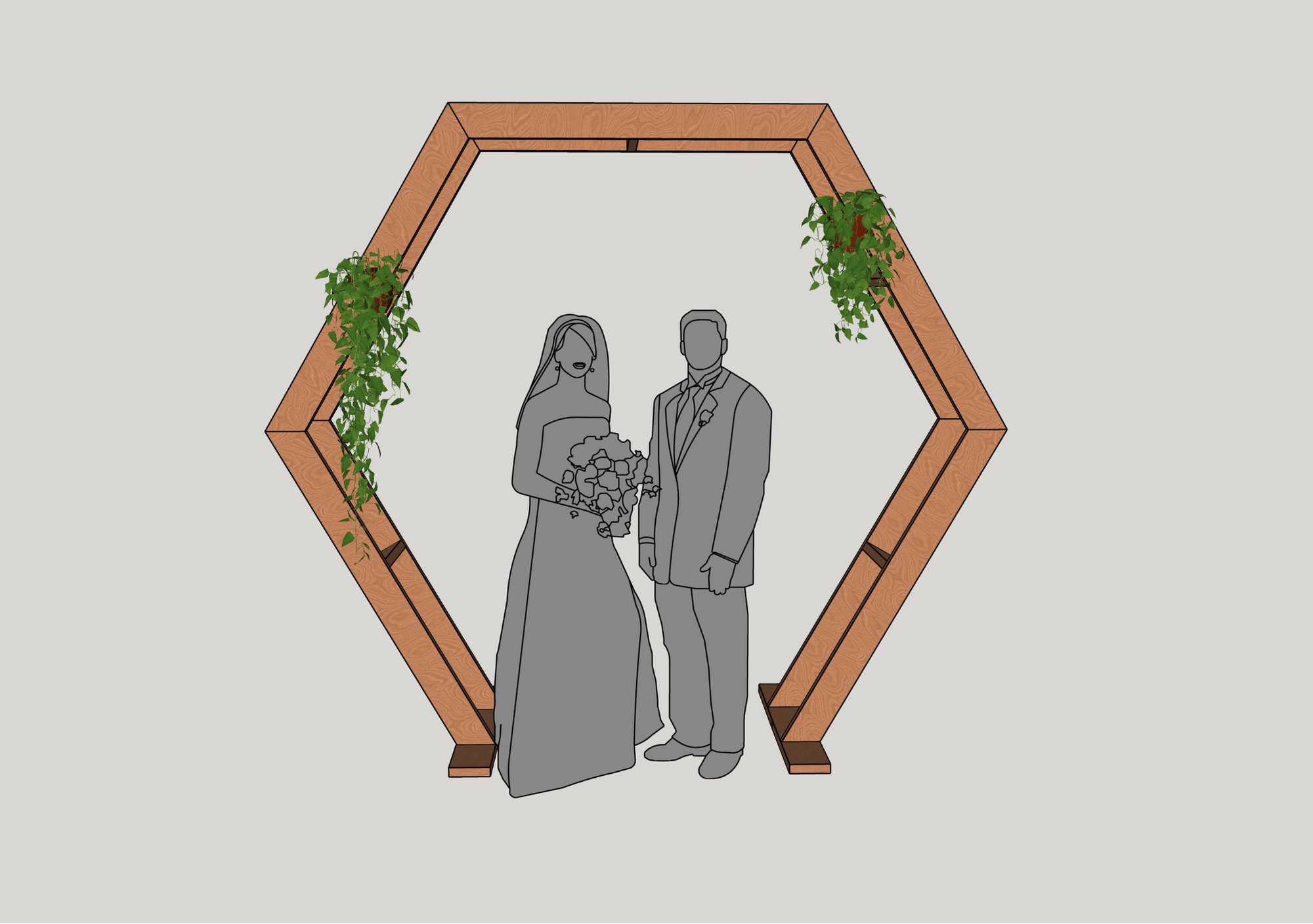 Hexagonal Arch Building Plans - DIY Wedding Arbor-hexagon Wedding Arbor ...