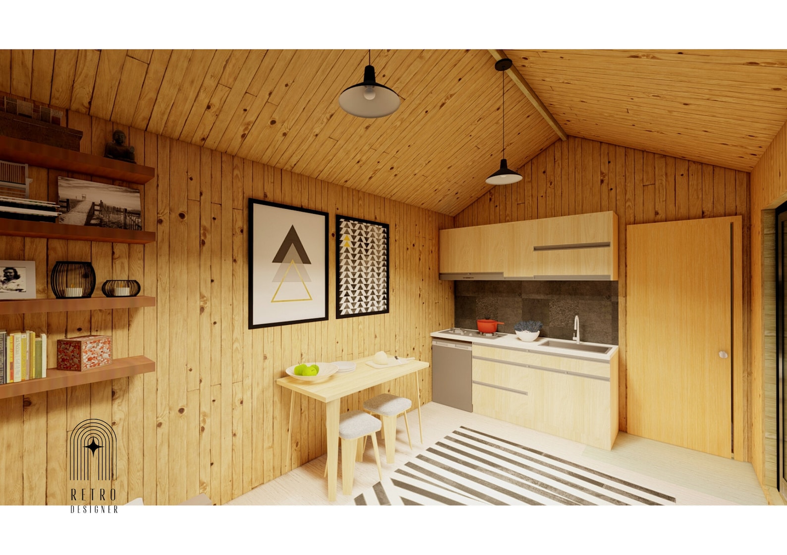 Weekend House 10x20 Plans, Tiny House Plans , Small Cabin Floor Plans ...