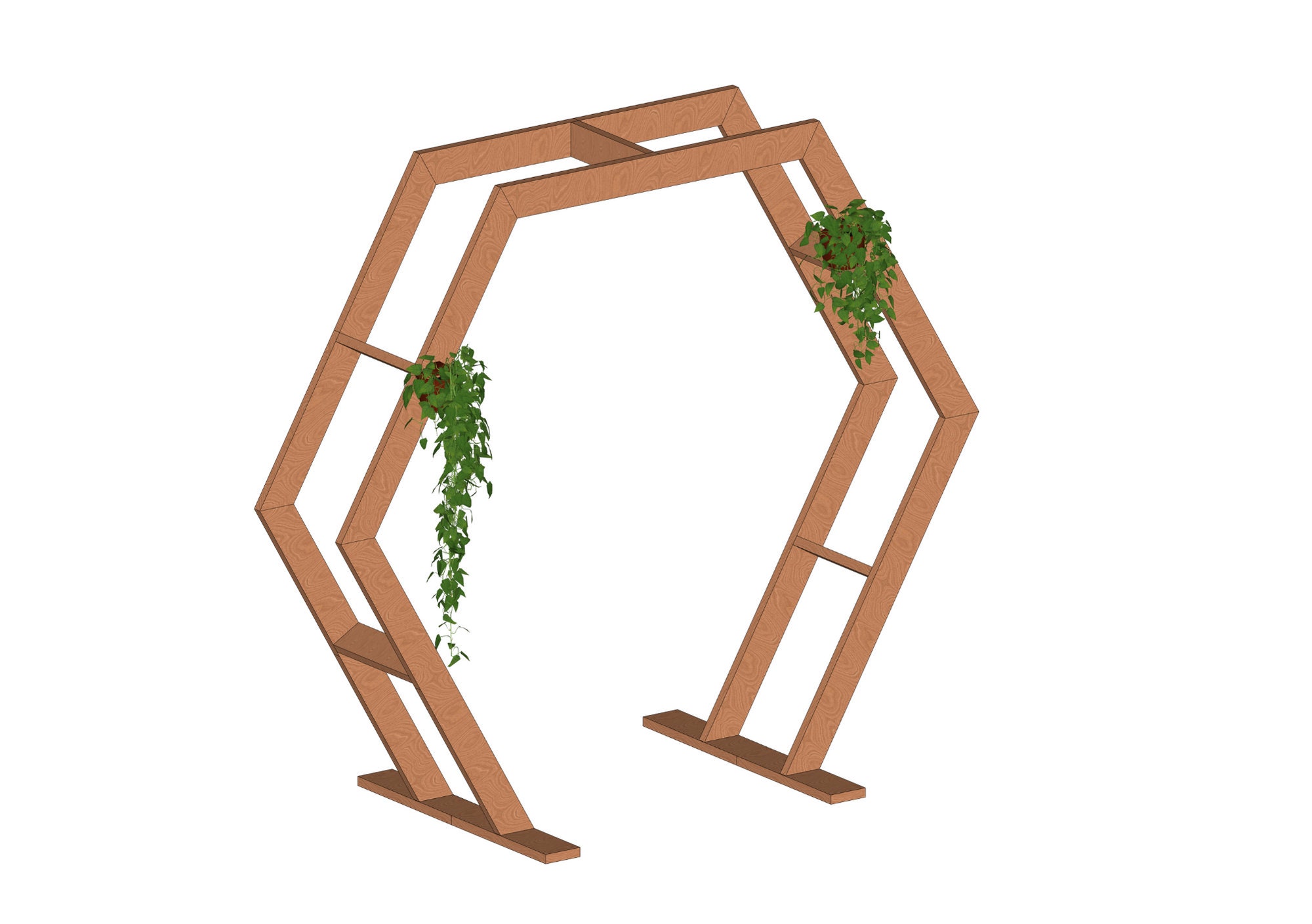 Hexagonal Arch Building Plans - DIY Wedding Arbor-hexagon Wedding Arbor ...