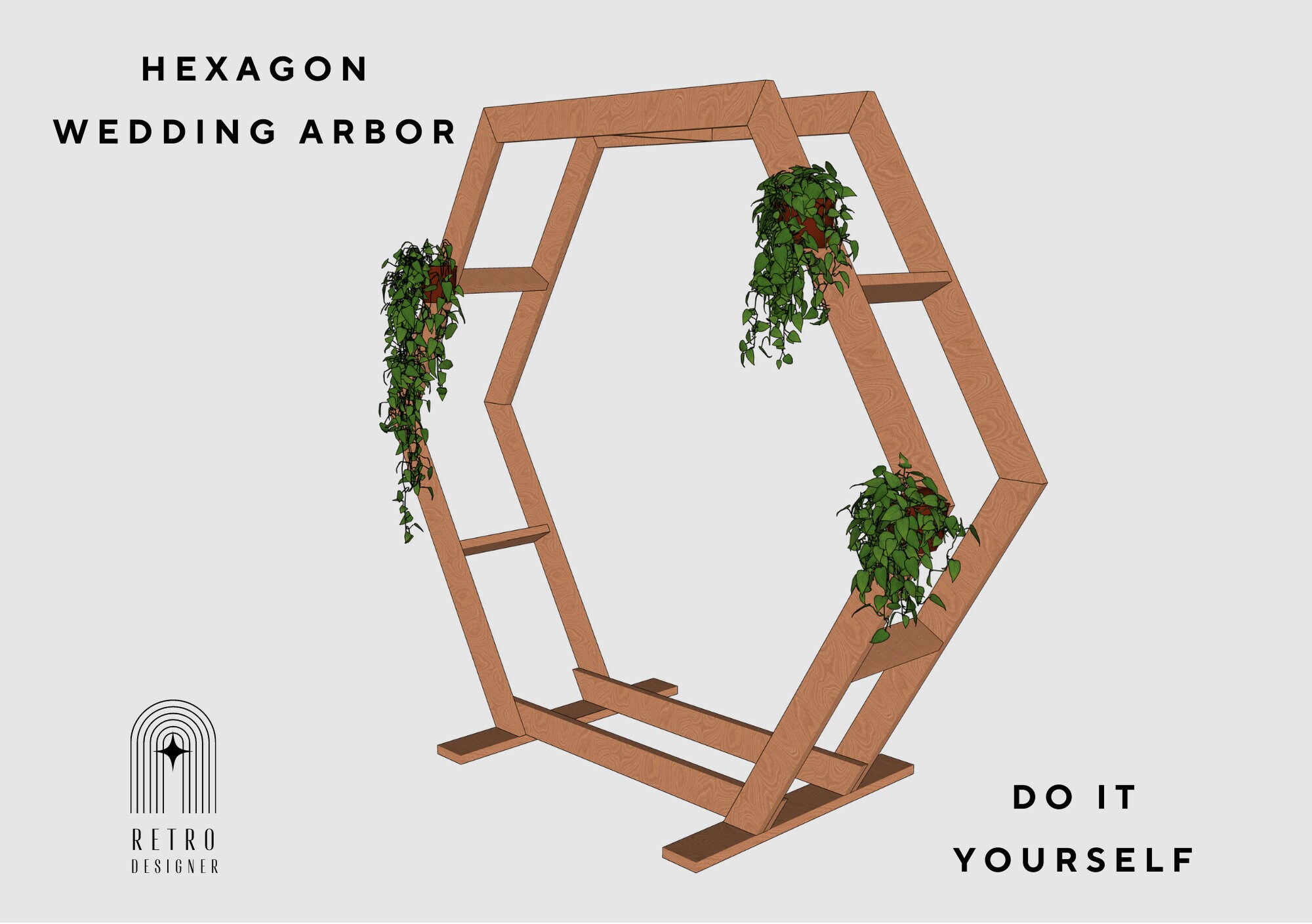 Hexagonal Arch Building Plans - DIY Wedding Arbor-hexagon Wedding Arbor ...