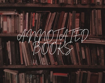 Annotated Books - Etsy