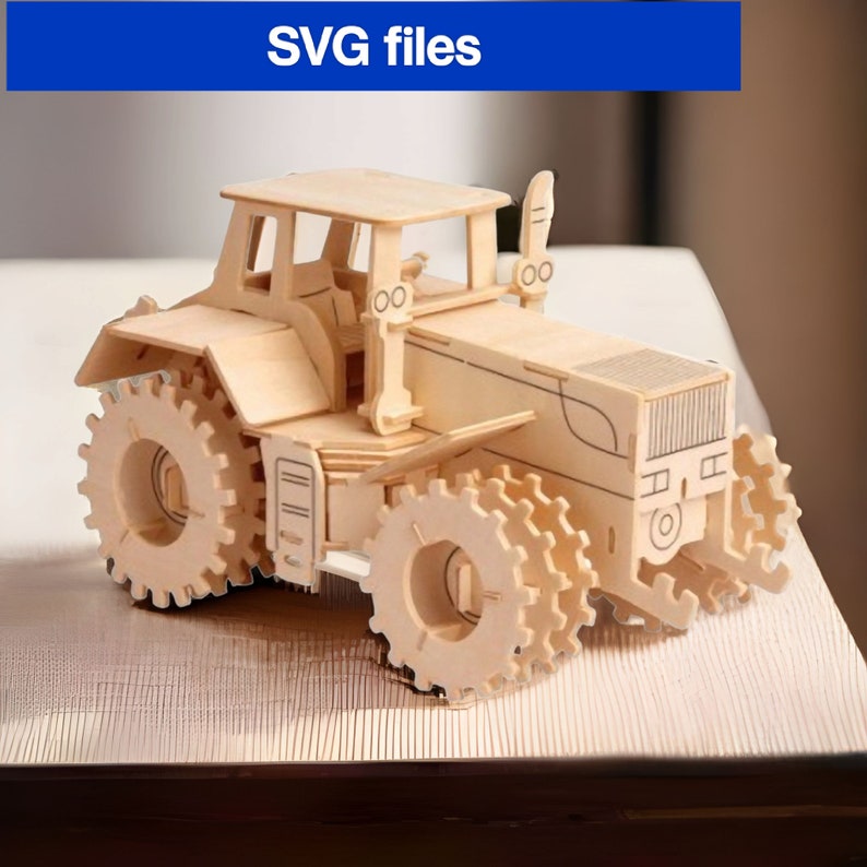 Lasercut 3D Tractor - Etsy