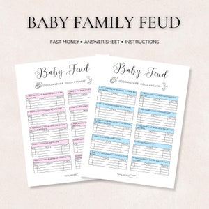 Baby Family Feud Game Baby Shower Game Family Feud Baby Shower Feud ...