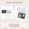 Large Baby Shower Newspaper Announcement, News-themed Baby Shower ...