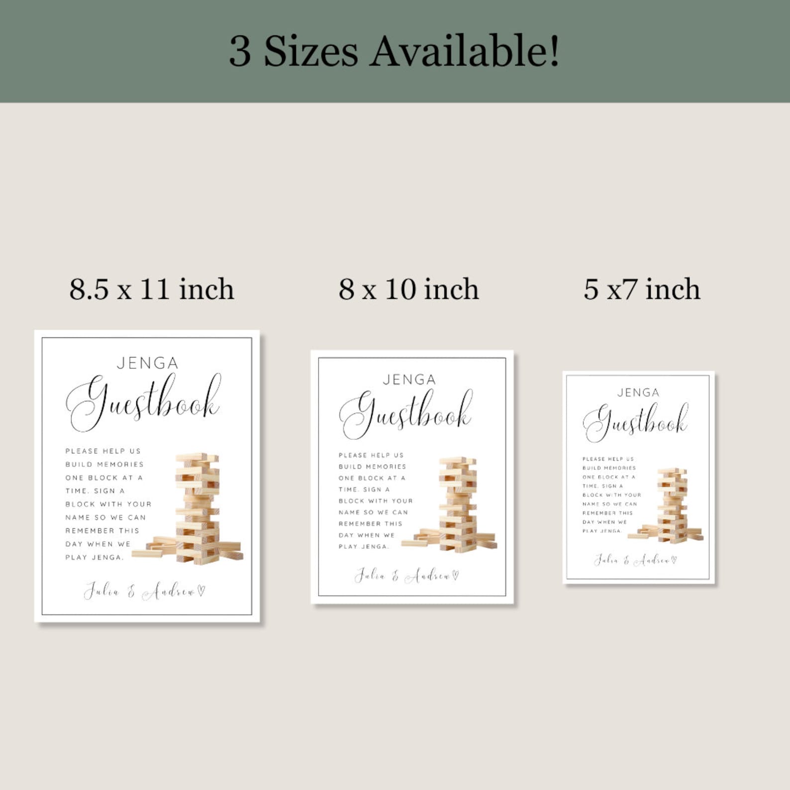 Wedding Jenga Guest Book Wedding Guest Book Jenga - Etsy