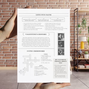 Custom Valentines Day Newspaper Template Canva Valentines Newspaper ...