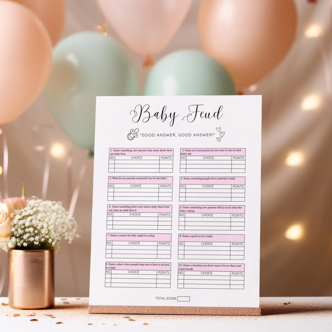 Baby Family Feud Game Baby Shower Game Family Feud Baby Shower Feud ...
