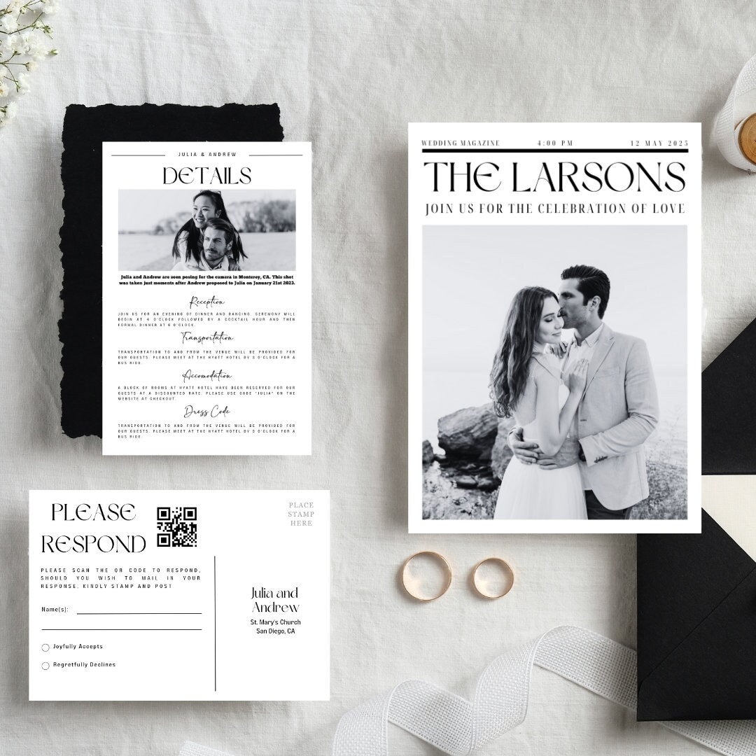 Wedding Magazine Invitation Template Magazine Template Wedding ...