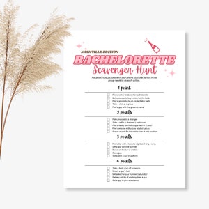 Bachelorette Scavenger Hunt Template Printable Bachelorette Games ...