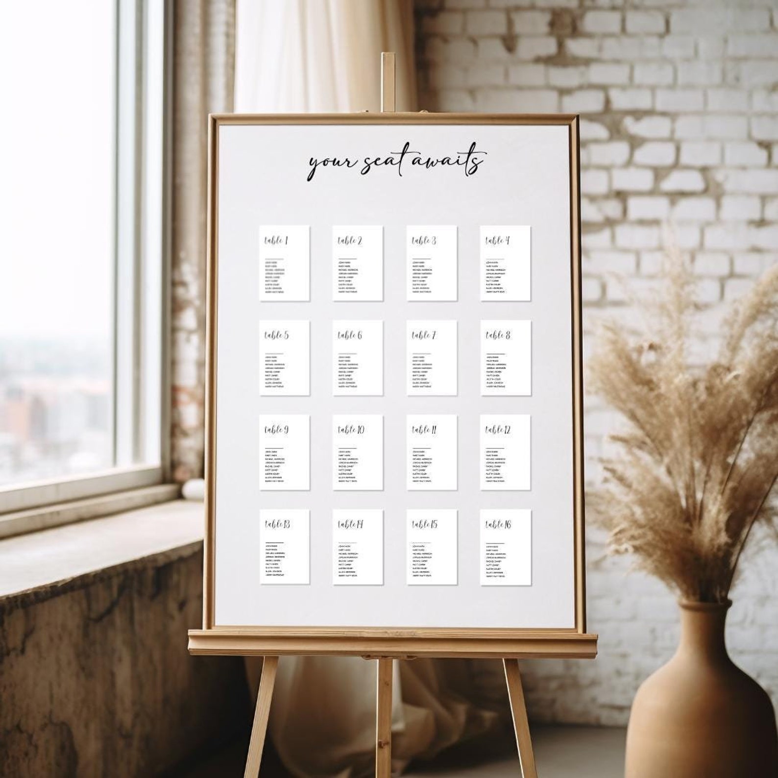 Seating Chart Cards Printable Wedding Table Numbers Seating Chart ...
