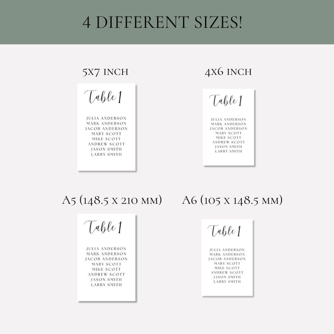 Seating Chart Wedding Table Numbers Seating Chart Cards Printable Table ...