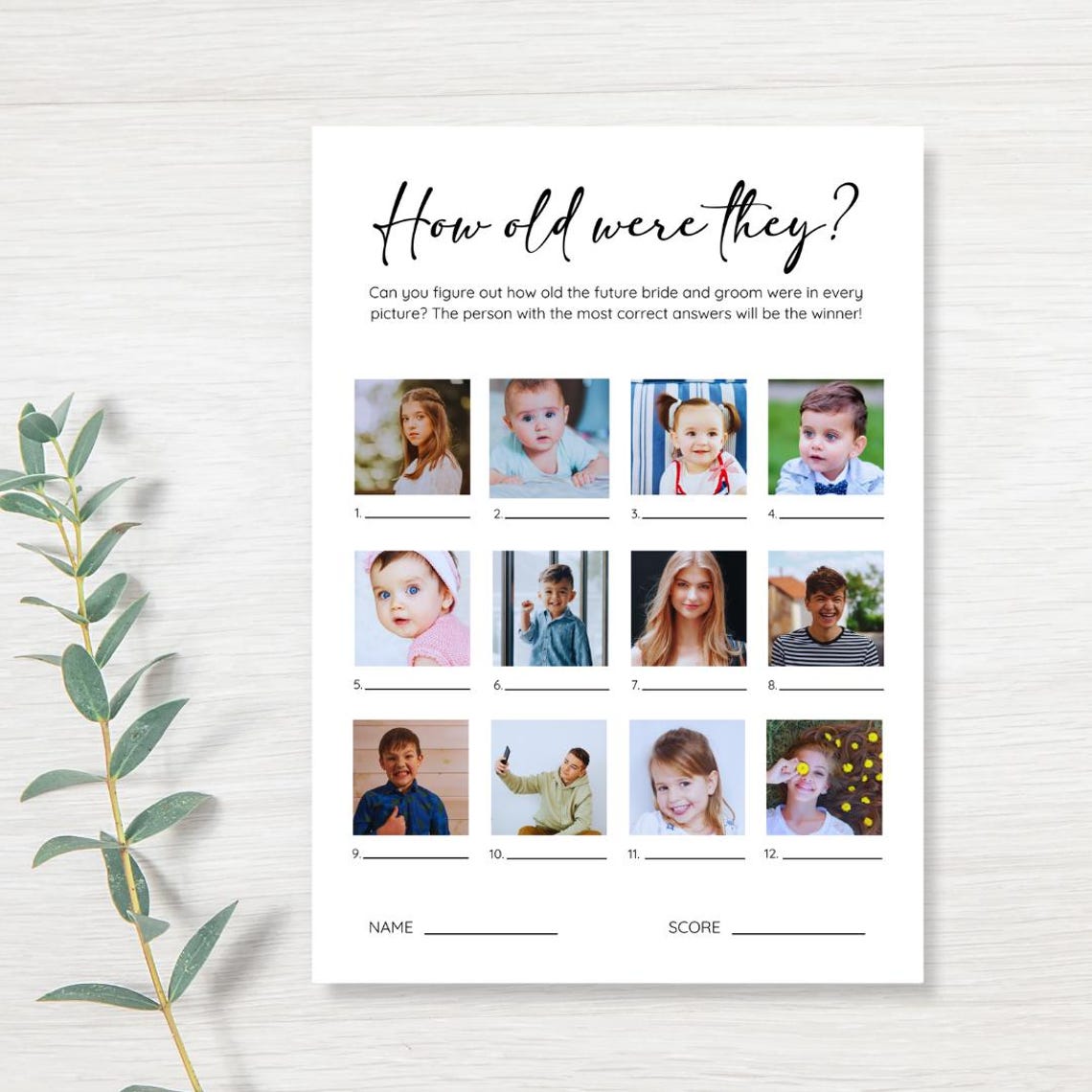 How Old Were They Game Bridal Shower Games, Engagement Party Games ...