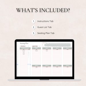 Wedding Seating Chart and Guest List Tracker, Wedding Planner ...