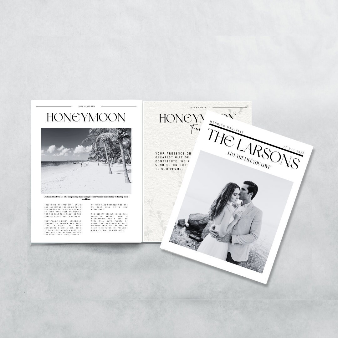 Magazine Wedding Program Template Wedding Magazine Program Template ...