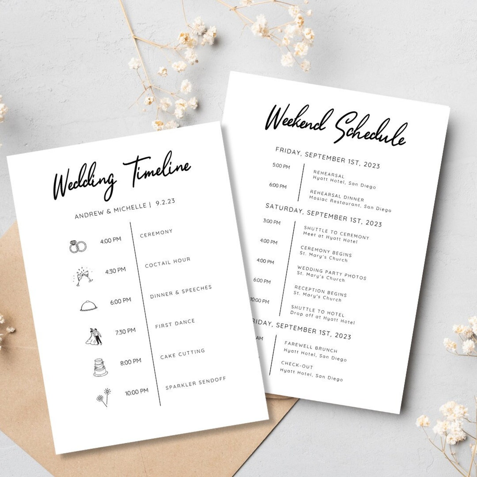 Wedding Day Timeline Template Editable Wedding Timeline - Etsy