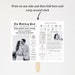 Newspaper Wedding Program Fan Template Wedding Newspaper - Etsy