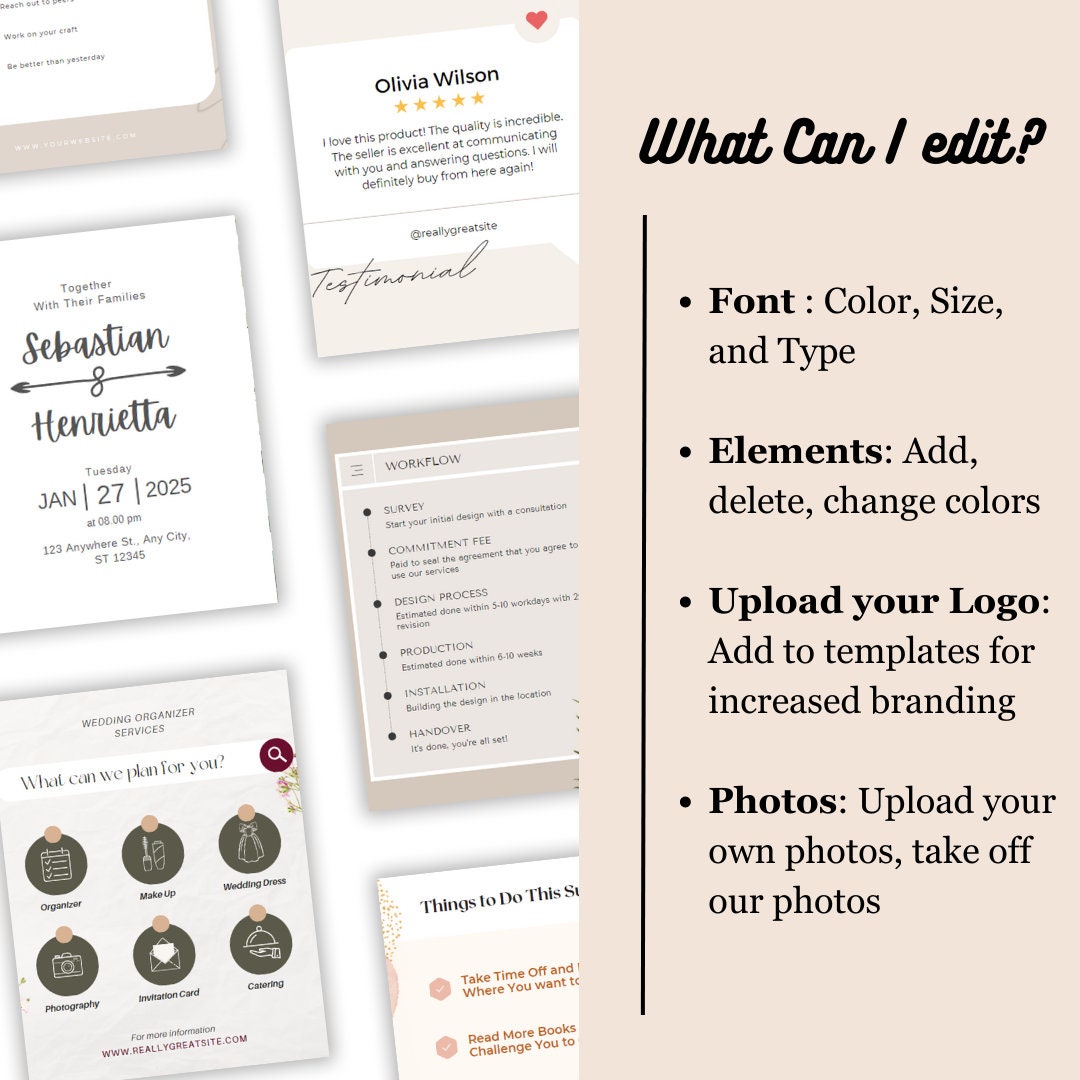 Day of Wedding Timeline Schedule Editable Wedding Day Template Wedding ...