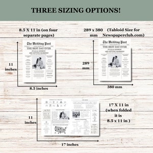 Newspaper Wedding Program Template Editable Wedding Newspaper - Etsy