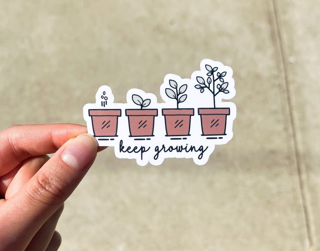 Keep Growing Inspirational Sticker for Personal Growth Mindset Sticker ...
