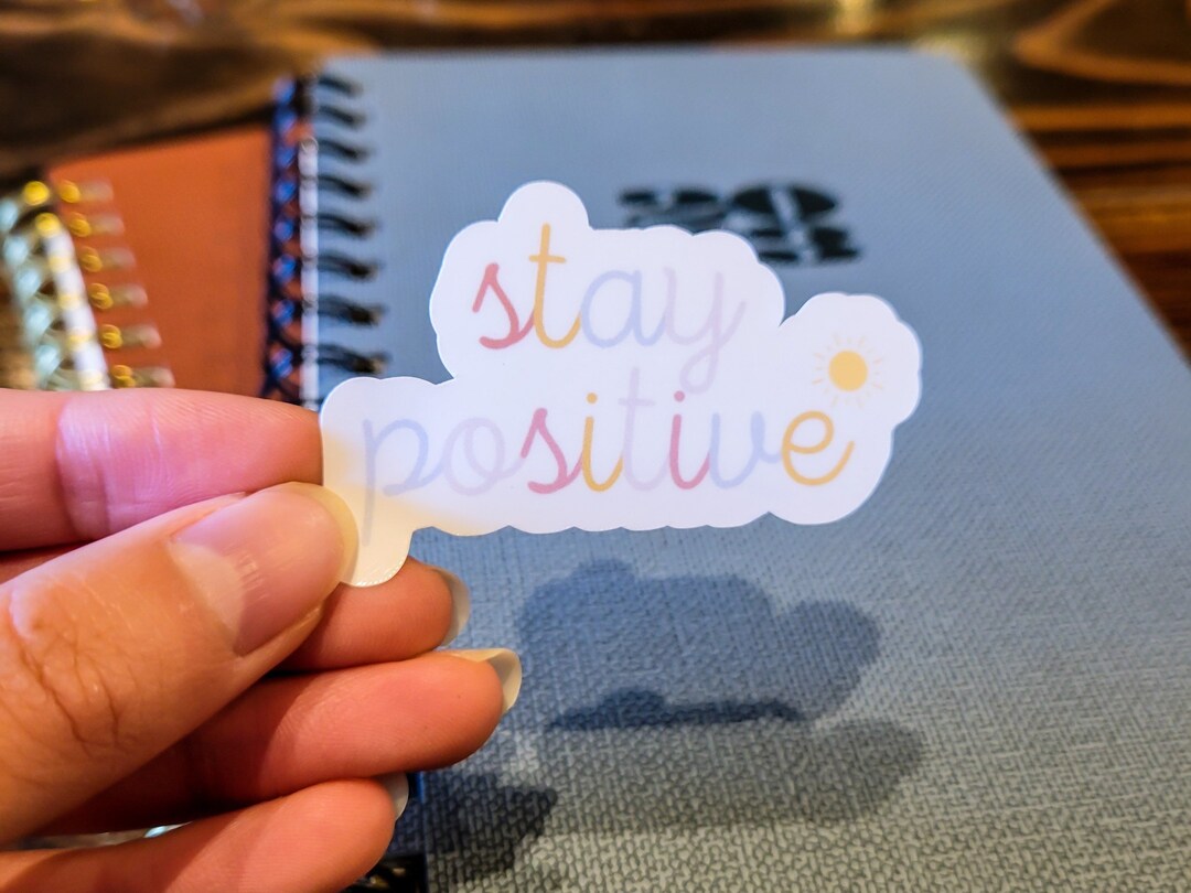 Stay Positive Sticker Rainbow Sunshine Sticker Mental Health Awareness ...