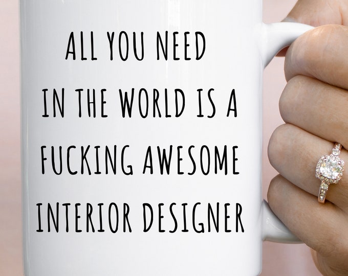 Personalized Interior Designer Thank You Mug, New Interior Designer ...