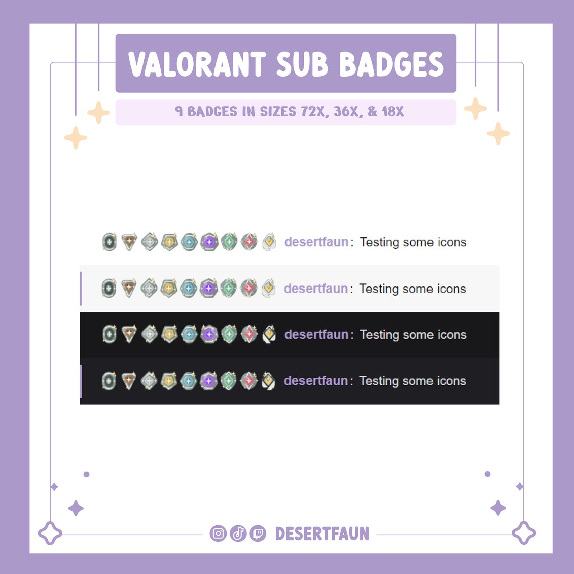 Valorant Rank Badges (9 Pack) for Twitch, Youtube, Discord | Streaming ...
