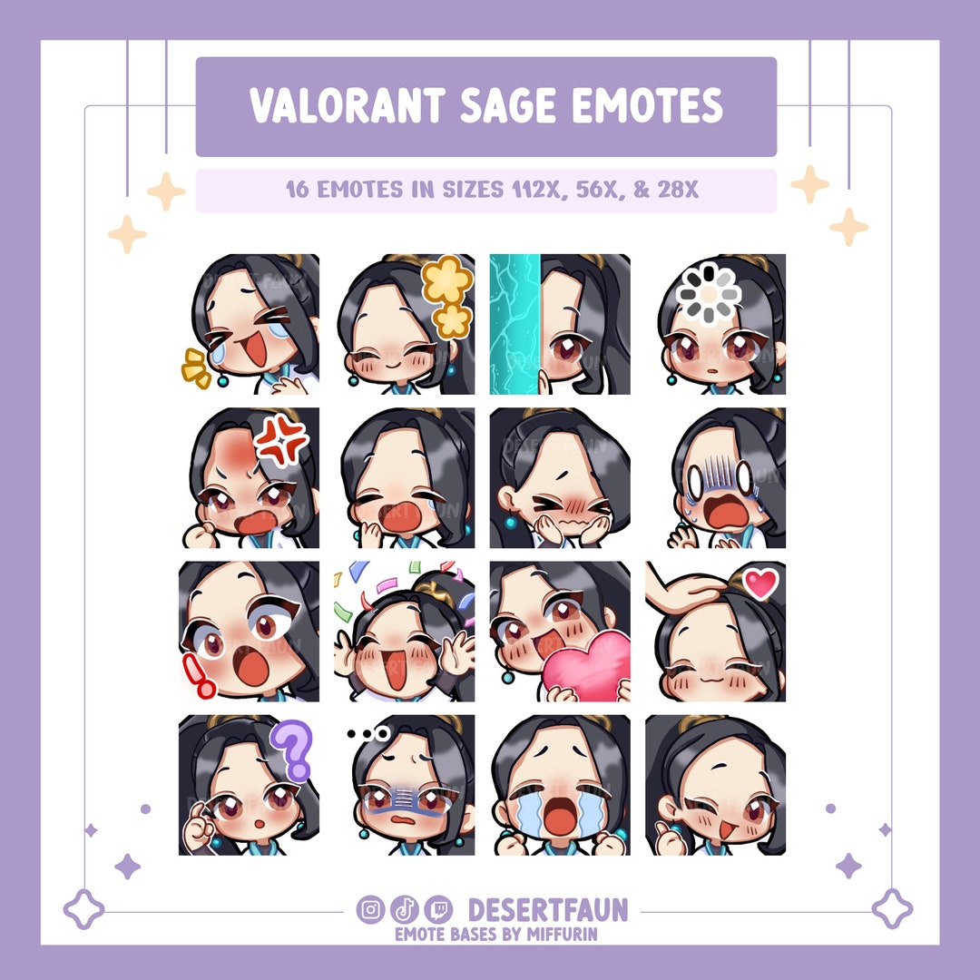 Valorant Sage Emotes - Twitch, Discord, Youtube - Etsy